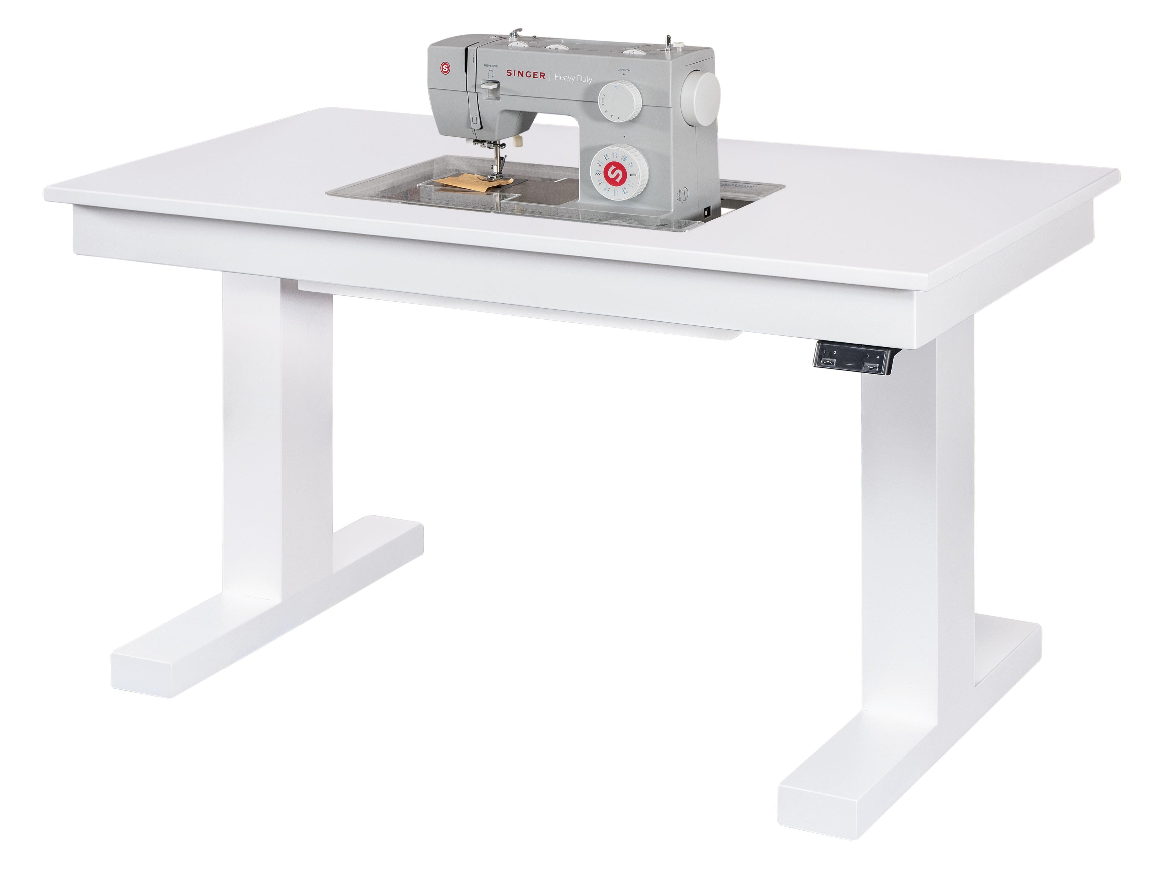 Yoder's Woodworking Adjustable Height Sewing Table S700 – She Sewing Tables